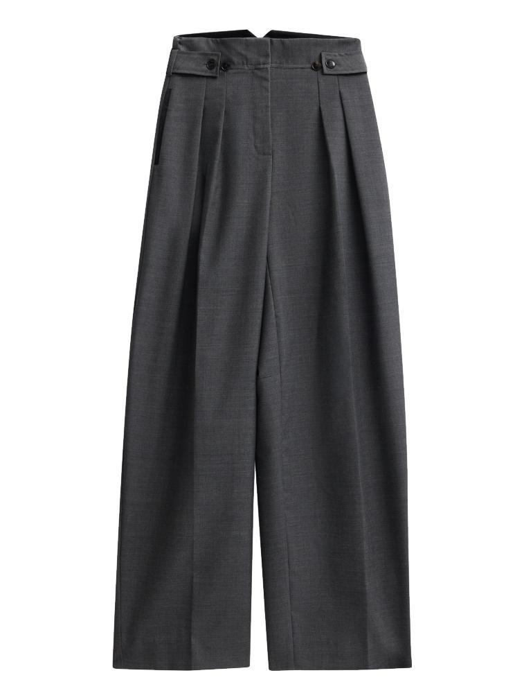 JASON WU pleat-front tropical wool high-rise trousers